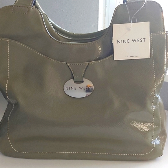 Nine West | Bags | Nine West Green Shimmer Pursue | Poshmark